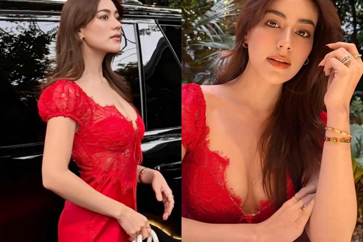 โฟกัสผิดจุด! นางเอกตัวท็อป ในชุดสีแดงเว้าอกลึก สวยแซ่บจนใจละลาย